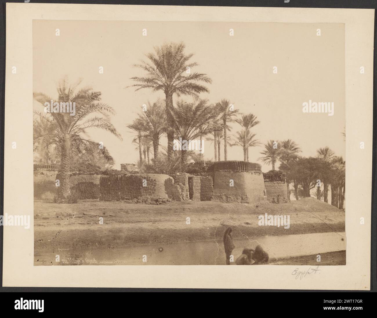 Village à Gyzeh. Pascal Sébah, photographer (Turkish, 1823 - 1886 ...