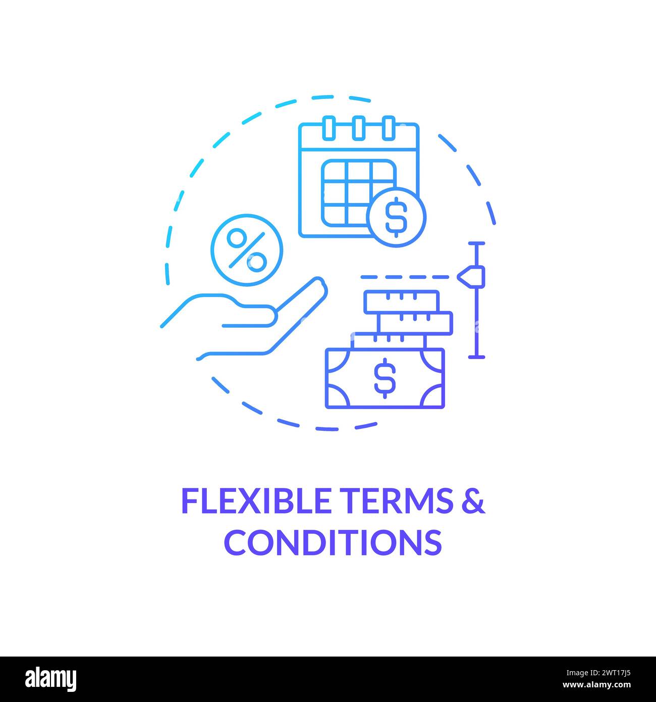 Flexible terms icon hi-res stock photography and images - Alamy