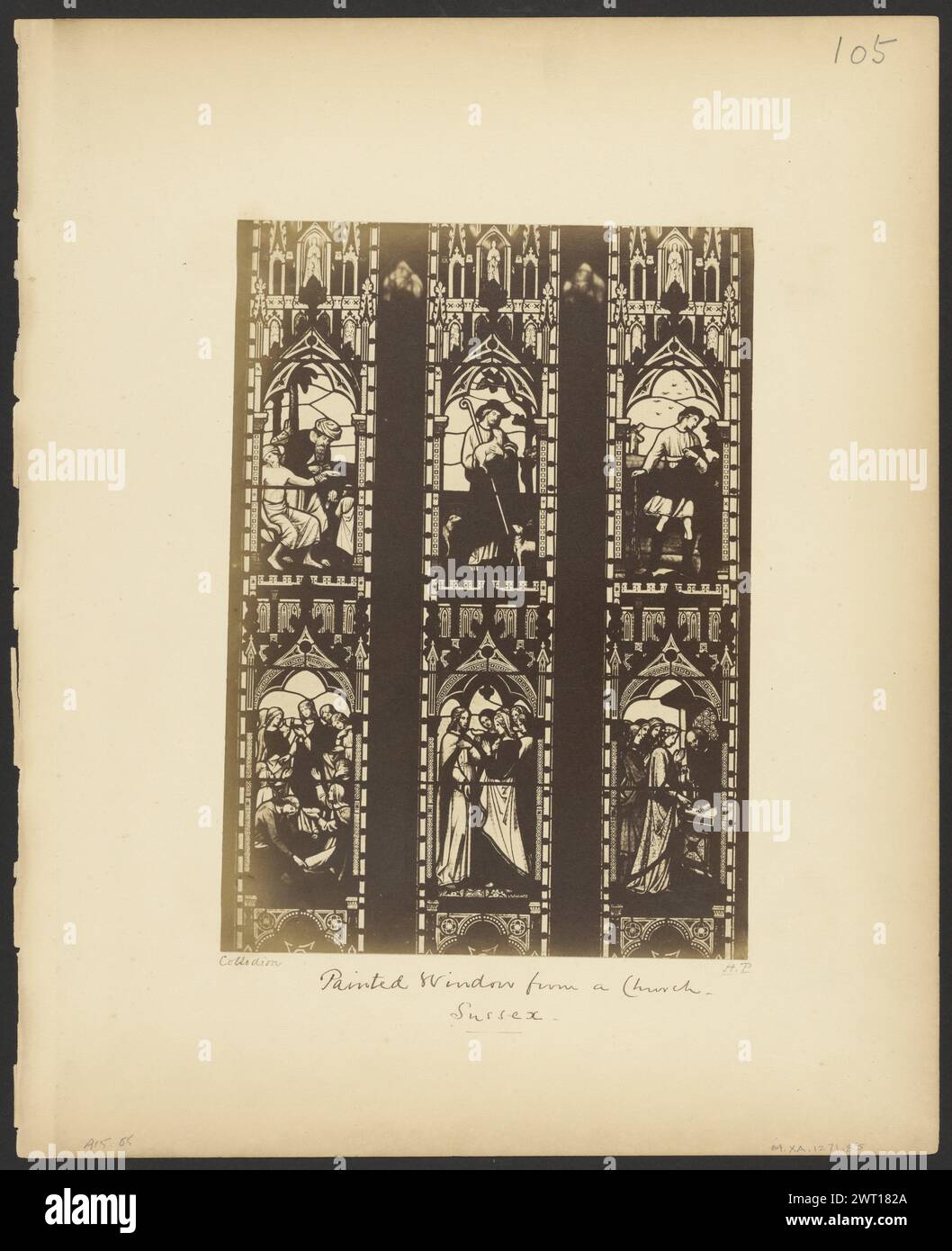 Painted Window from a Church, Sussex. Henry Pollock, photographer ...