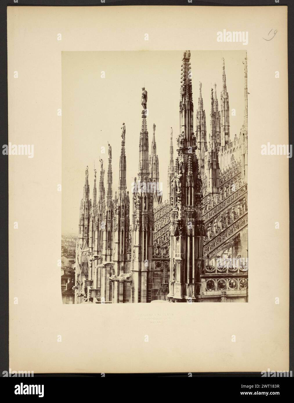 Milan Cathedral spires. Deroche & Heyland, photographer 1850–1870 Row ...