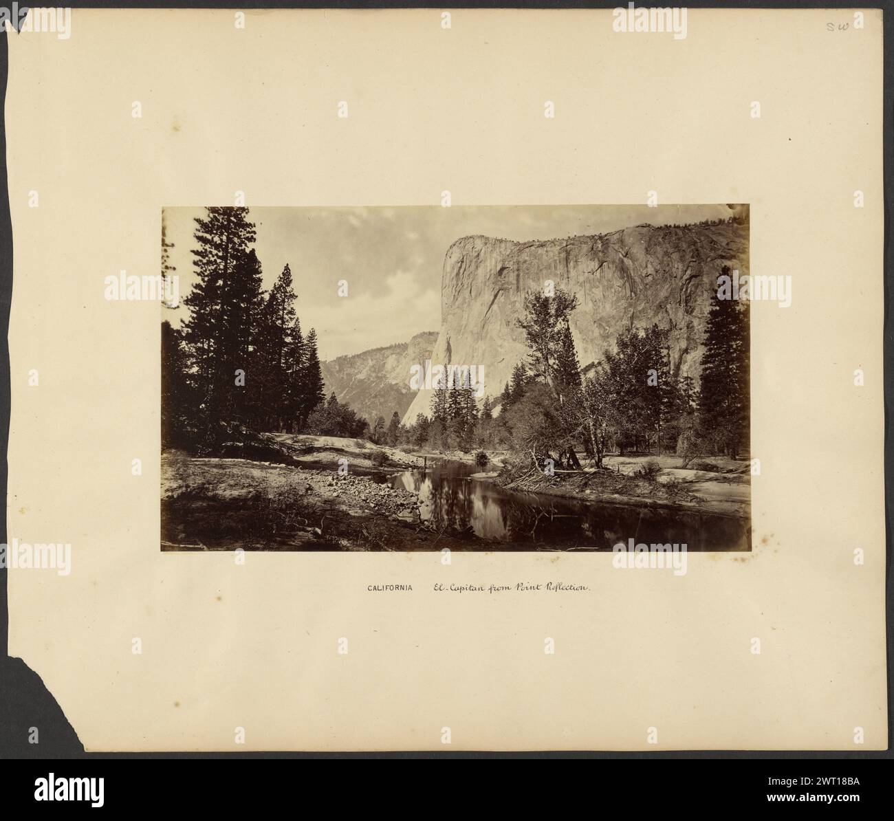 California - El Capitan from Point Reflection. Attributed to Carleton ...