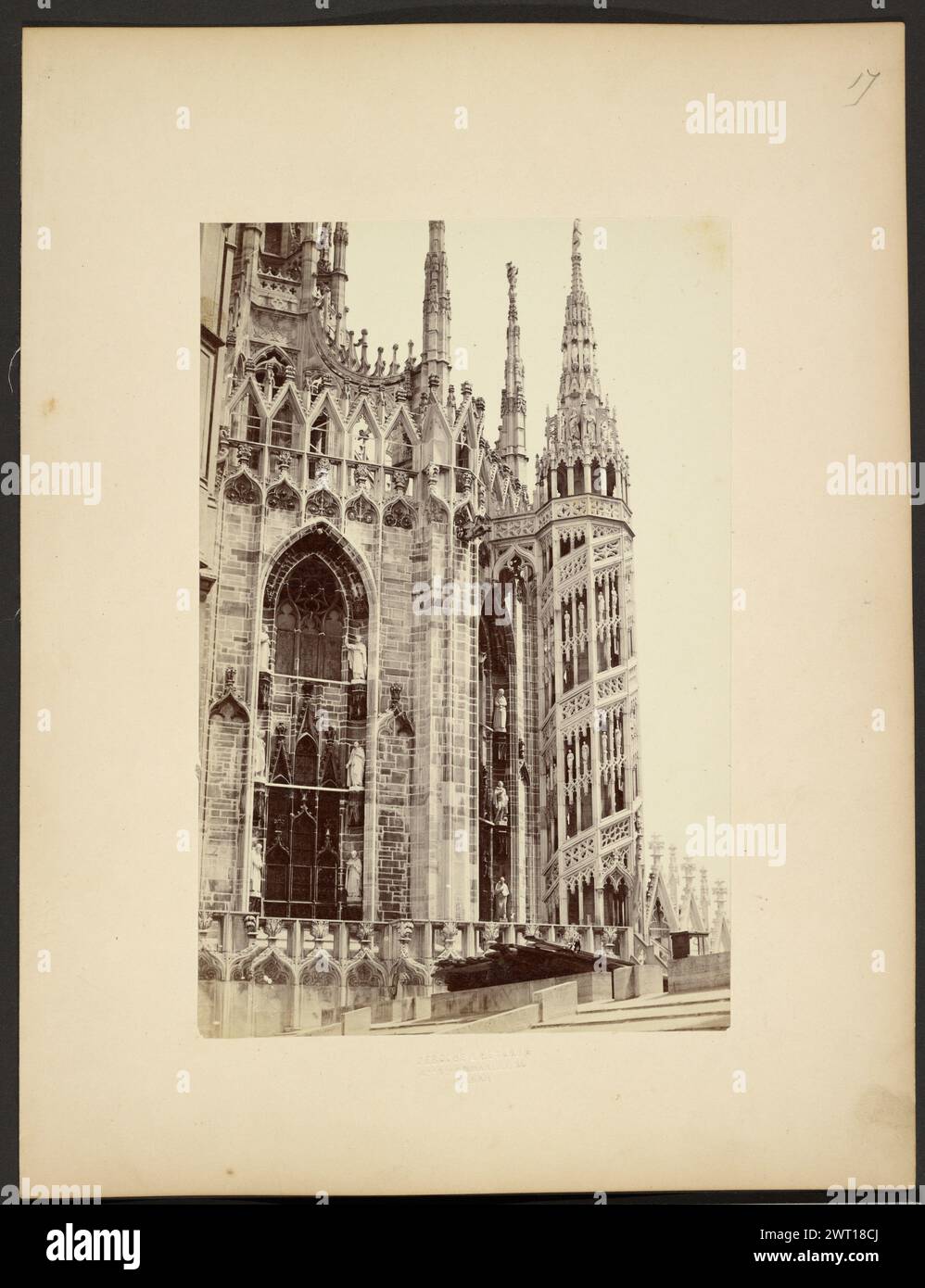 Milan Cathedral. Deroche & Heyland, photographer 1850–1870 Side view of ...