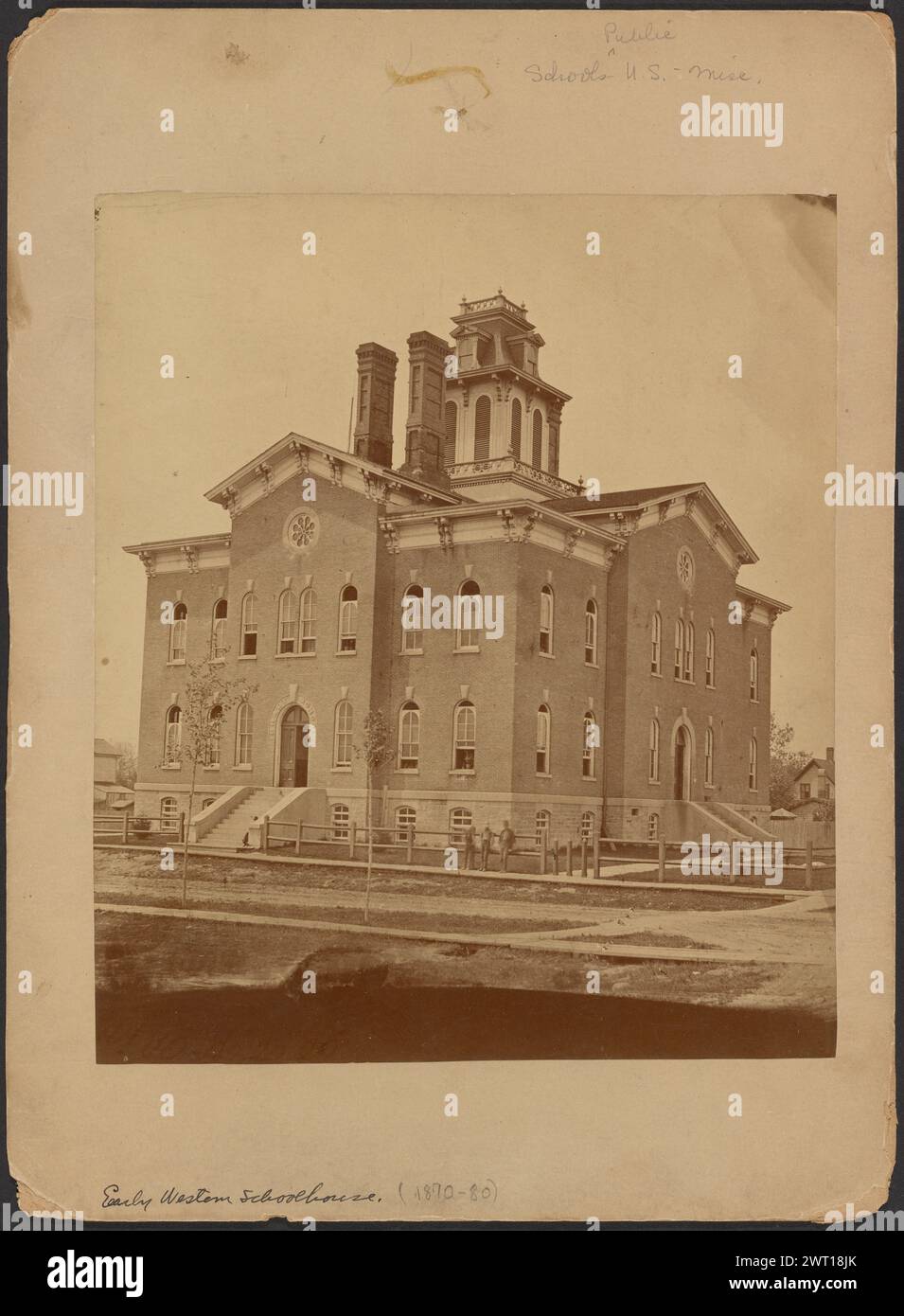Brady School. Unknown, photographer about 1870–1880 A large brick ...