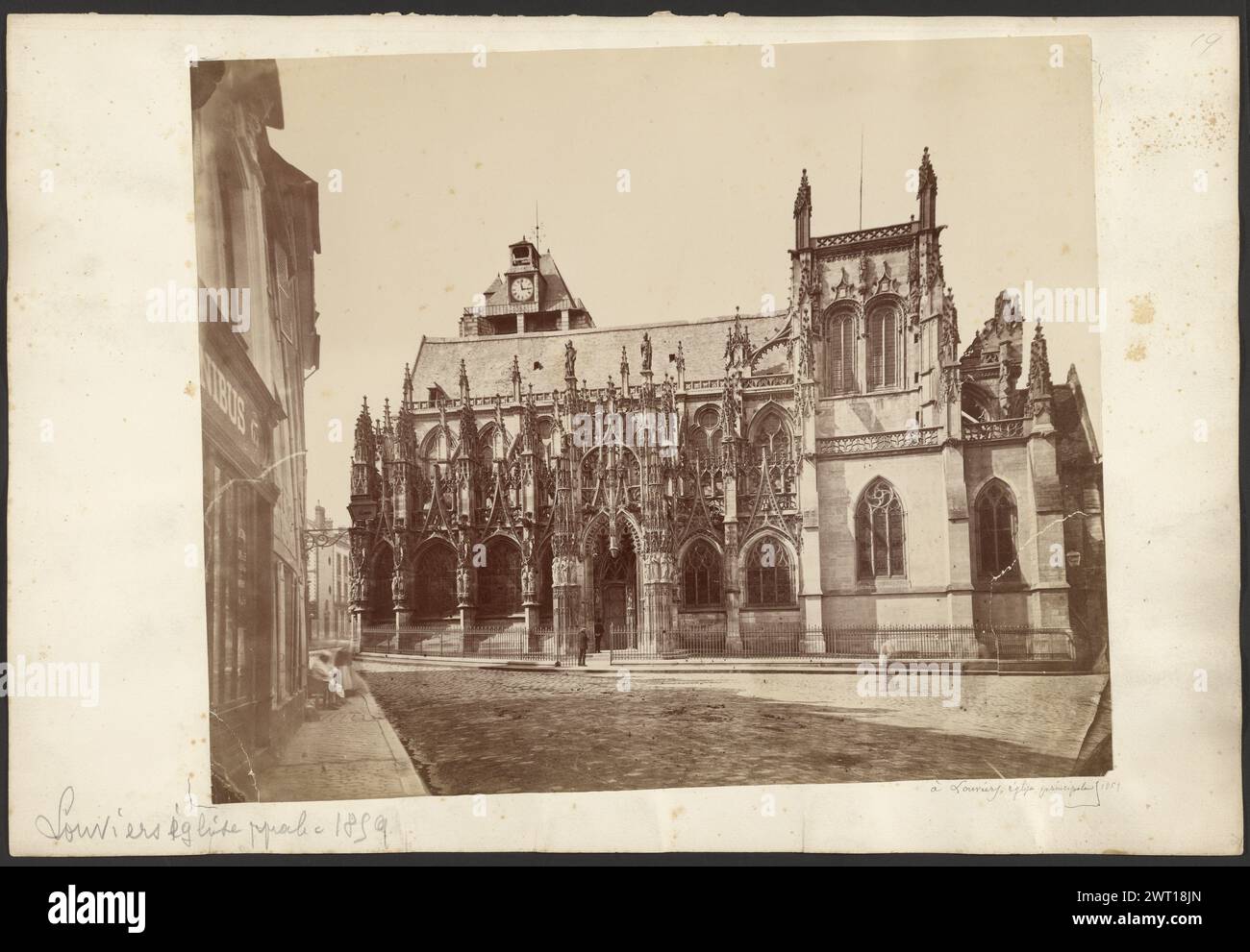 Church of Notre-Dame de Louviers. Unknown, photographer 1859 Side view ...