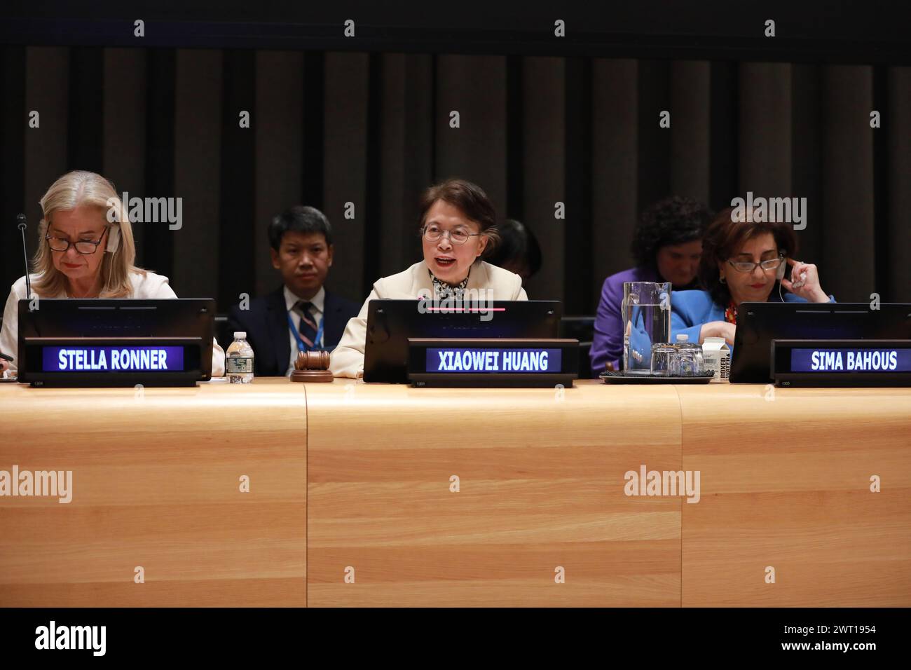 (240315) -- UNITED NATIONS, March 15, 2024 (Xinhua) -- Huang Xiaowei (C ...