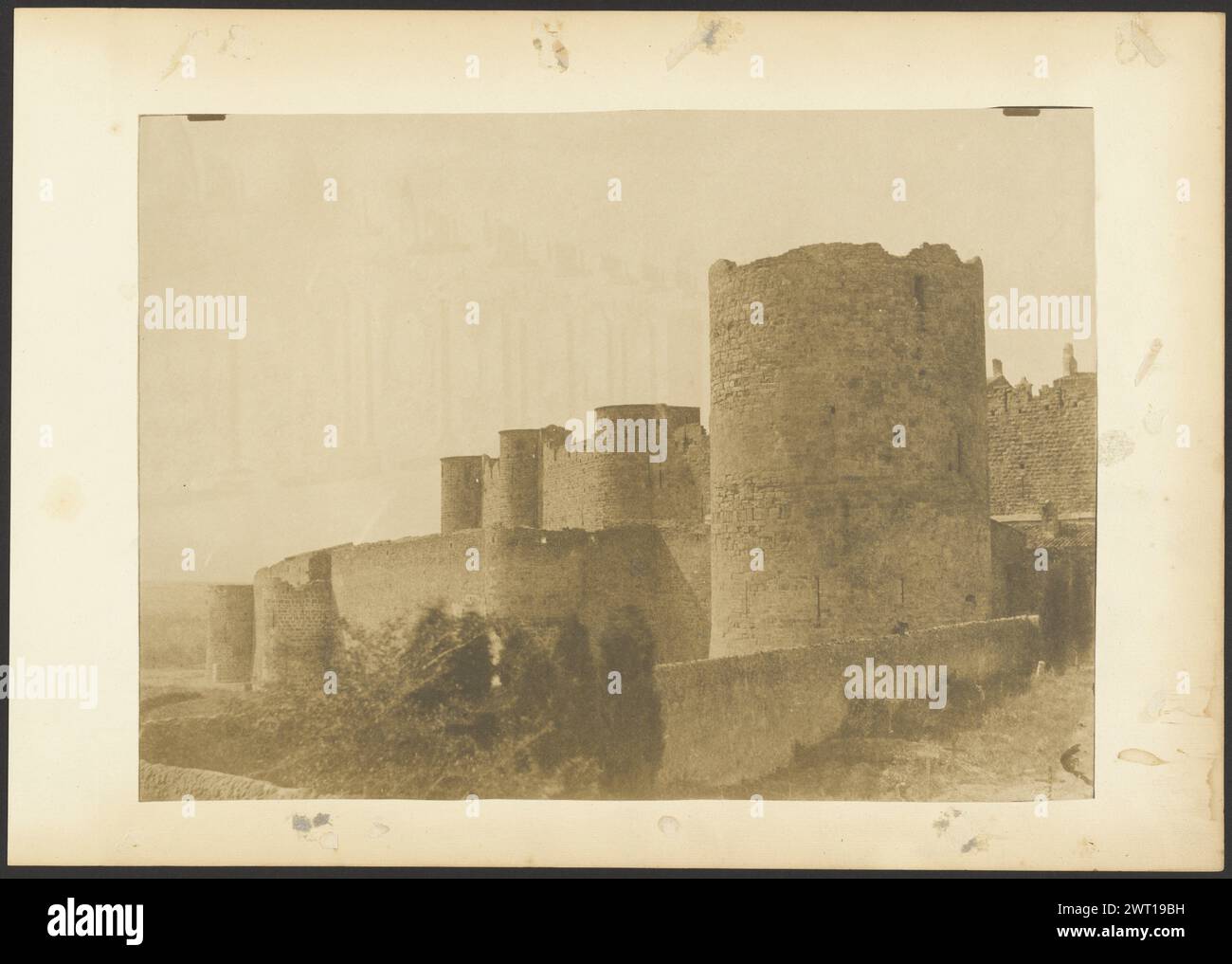 Ramparts of Carcassone. Gustave Le Gray, photographer (French, 1820 ...