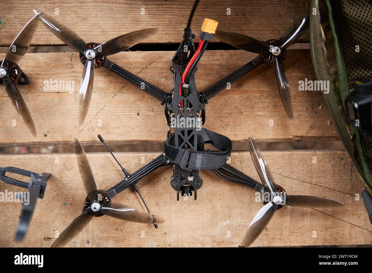 Handmade FPV bomber drone frame used by Ukrainian army to destroy the ...