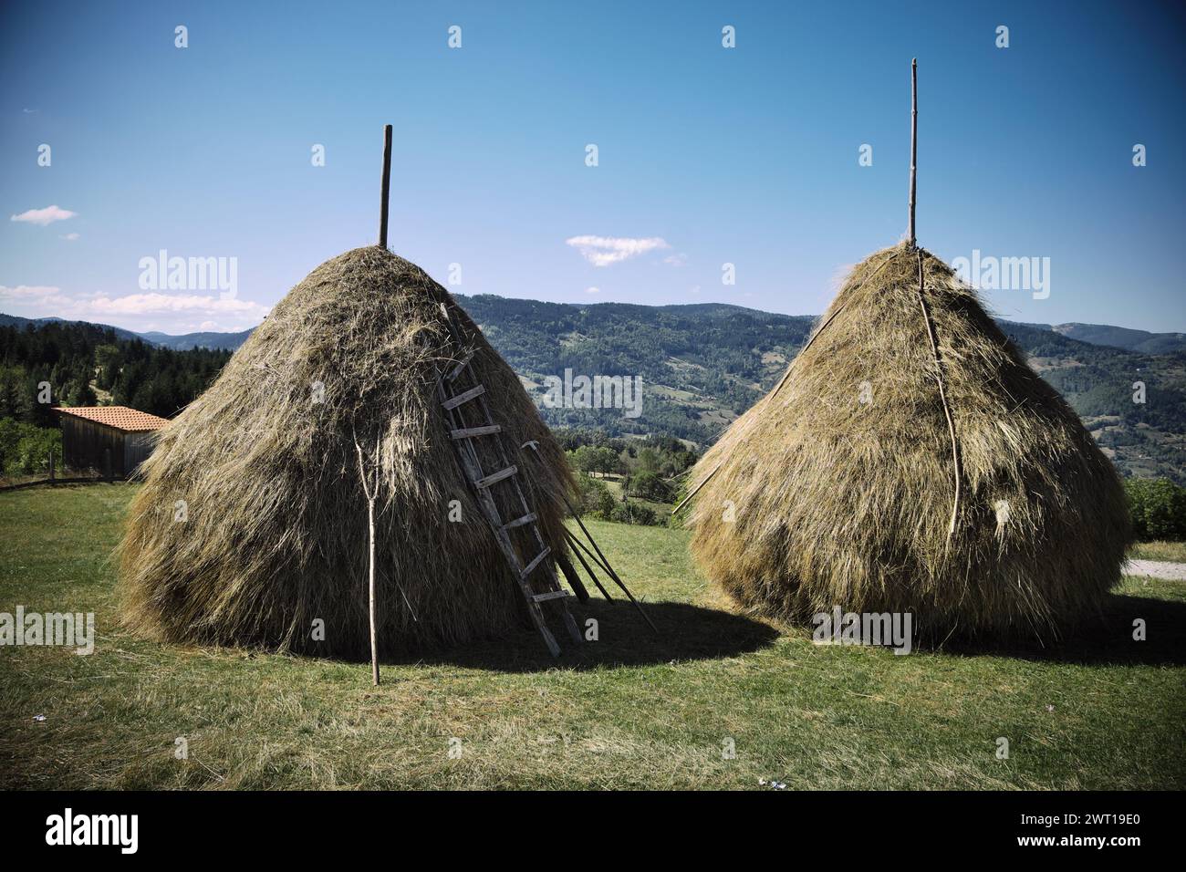 Two haystacks hi-res stock photography and images - Alamy
