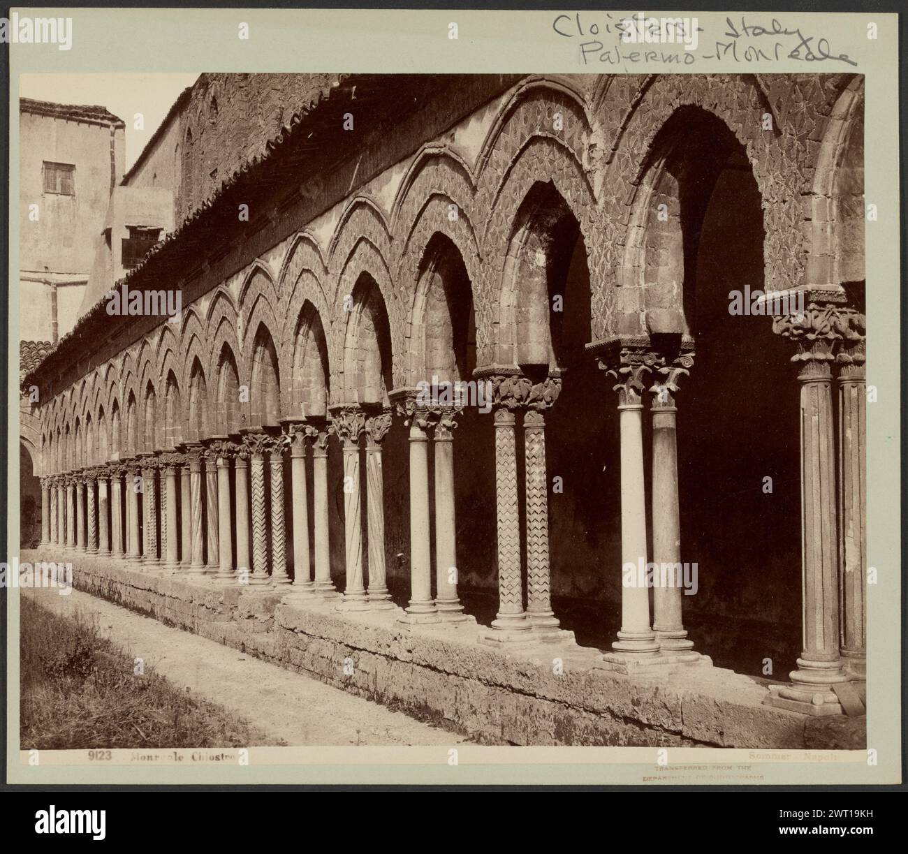 Monreale Chiostro. Giorgio Sommer, photographer (Italian, born Germany ...