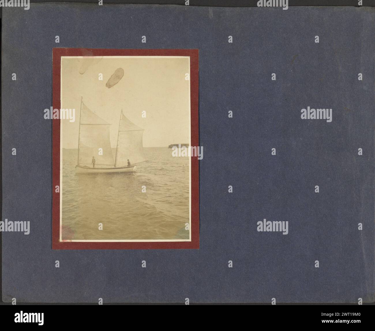 Sailboat with Two Sailors. Louis Fleckenstein, photographer (American ...