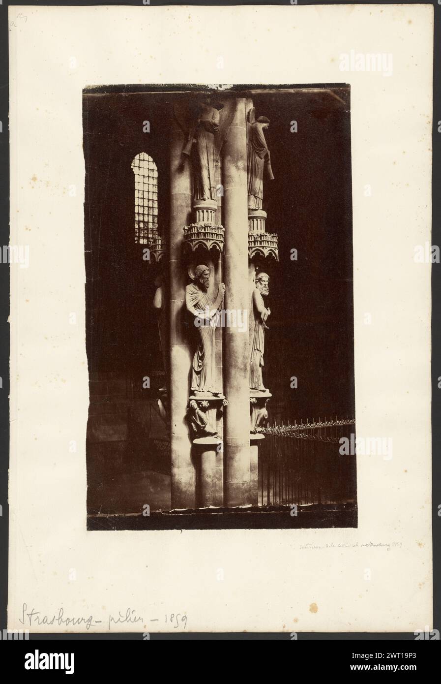 Pillar, Strasbourg Cathedral. Unknown, photographer 1859 An interior ...