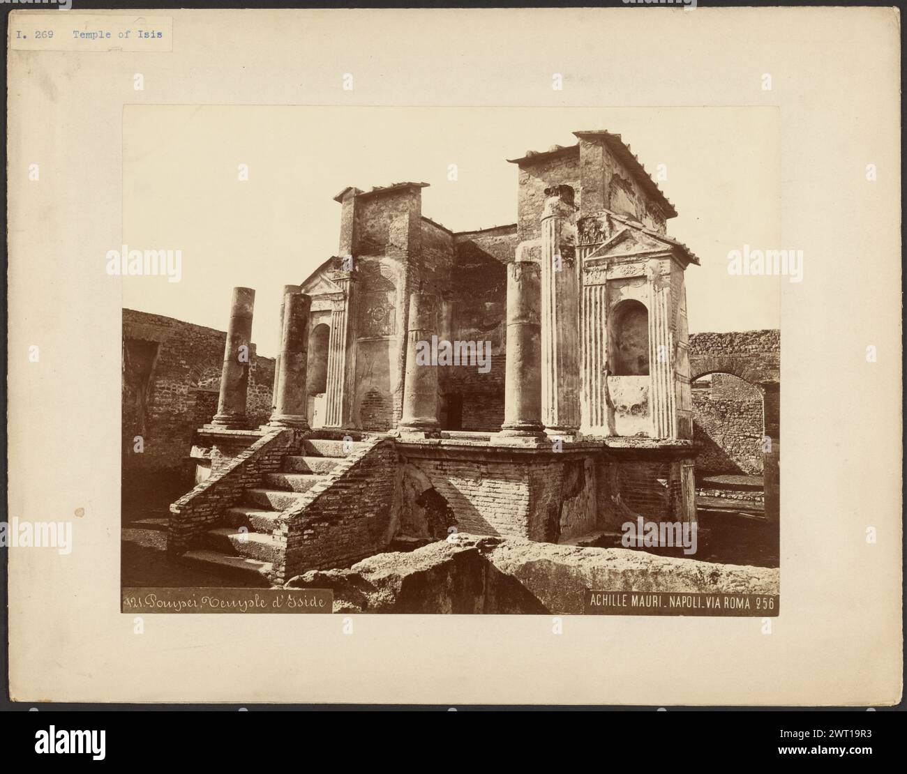 Pompeii, Temple d'Iside. Achille Mauri, photographer (Italian, 1806 ...