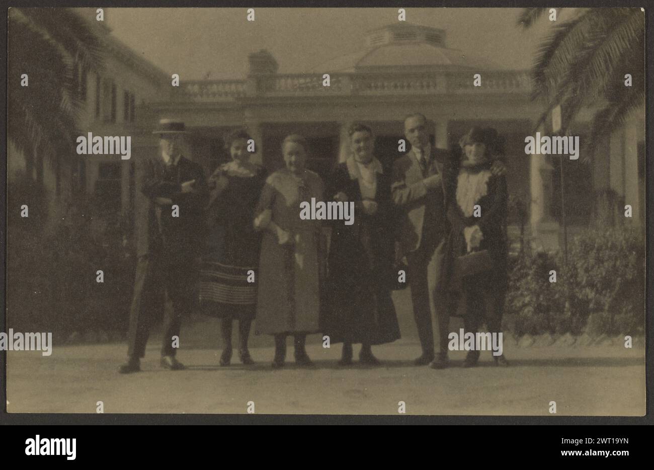 Group Portrait in Front of Public Building. Louis Fleckenstein ...