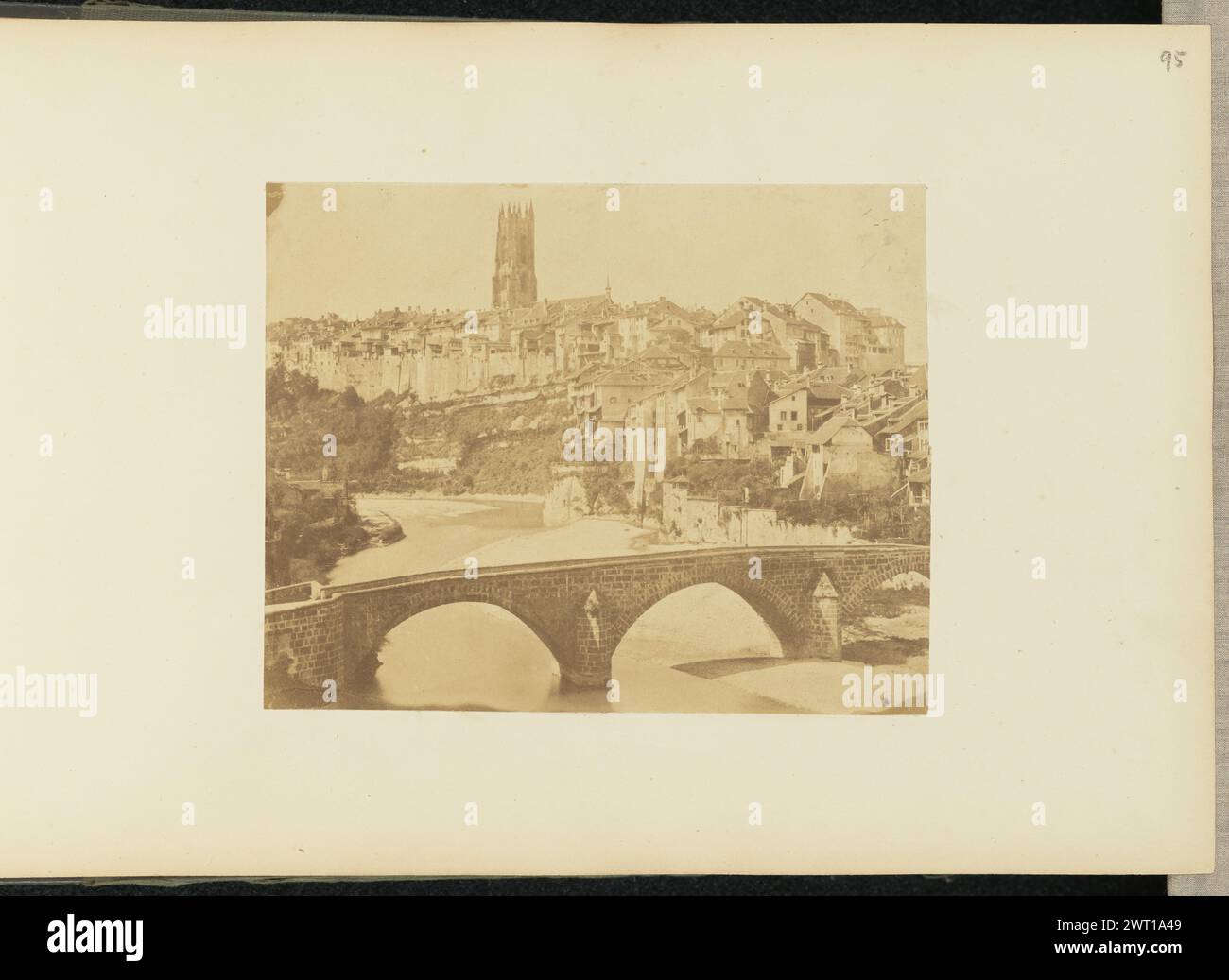 City along river. Sir John Joscelyn Coghill, photographer (Irish, 1826 ...
