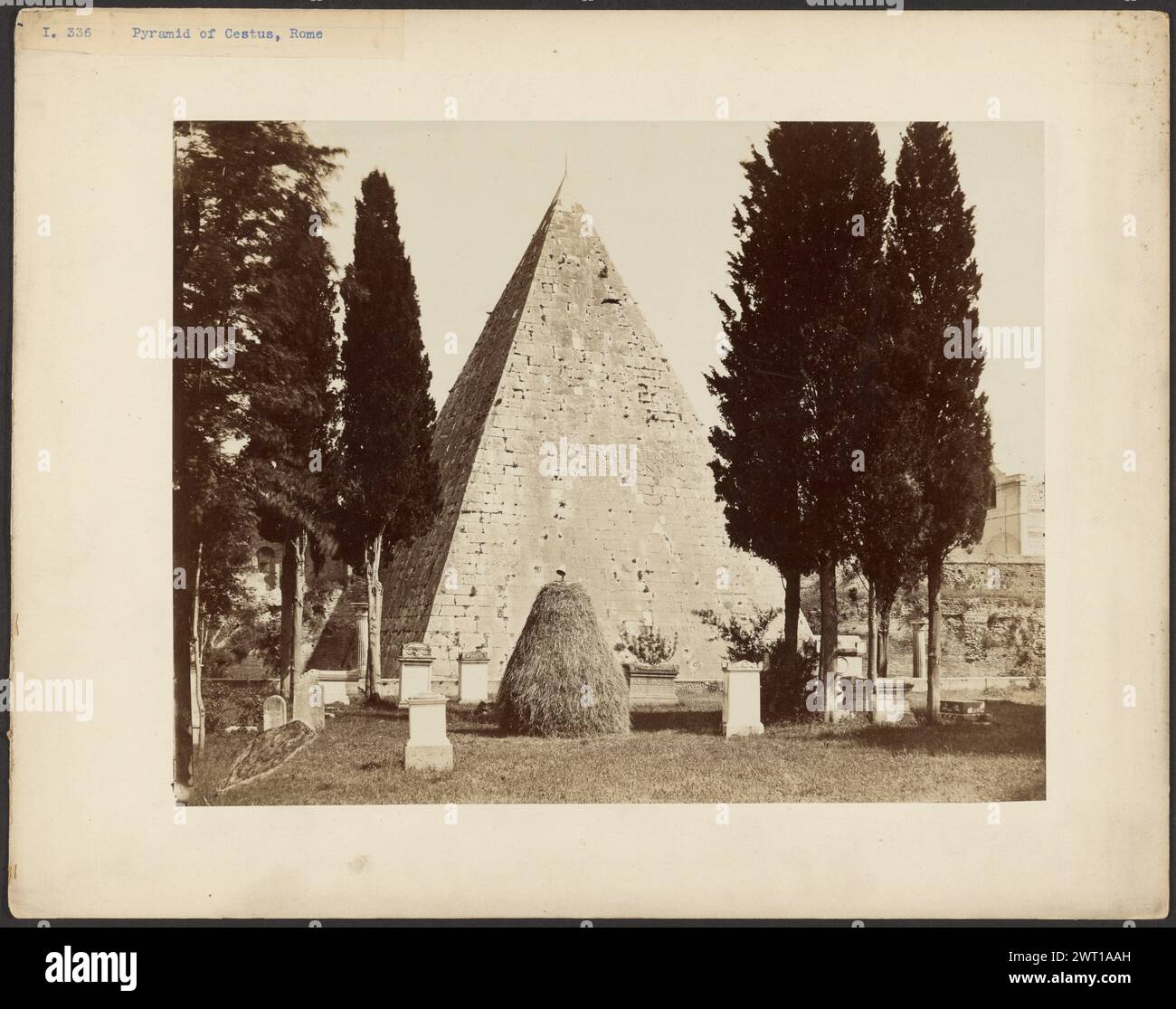 Pyramid of Cestius, Rome. Unknown, photographer about 1865–1880 An ...