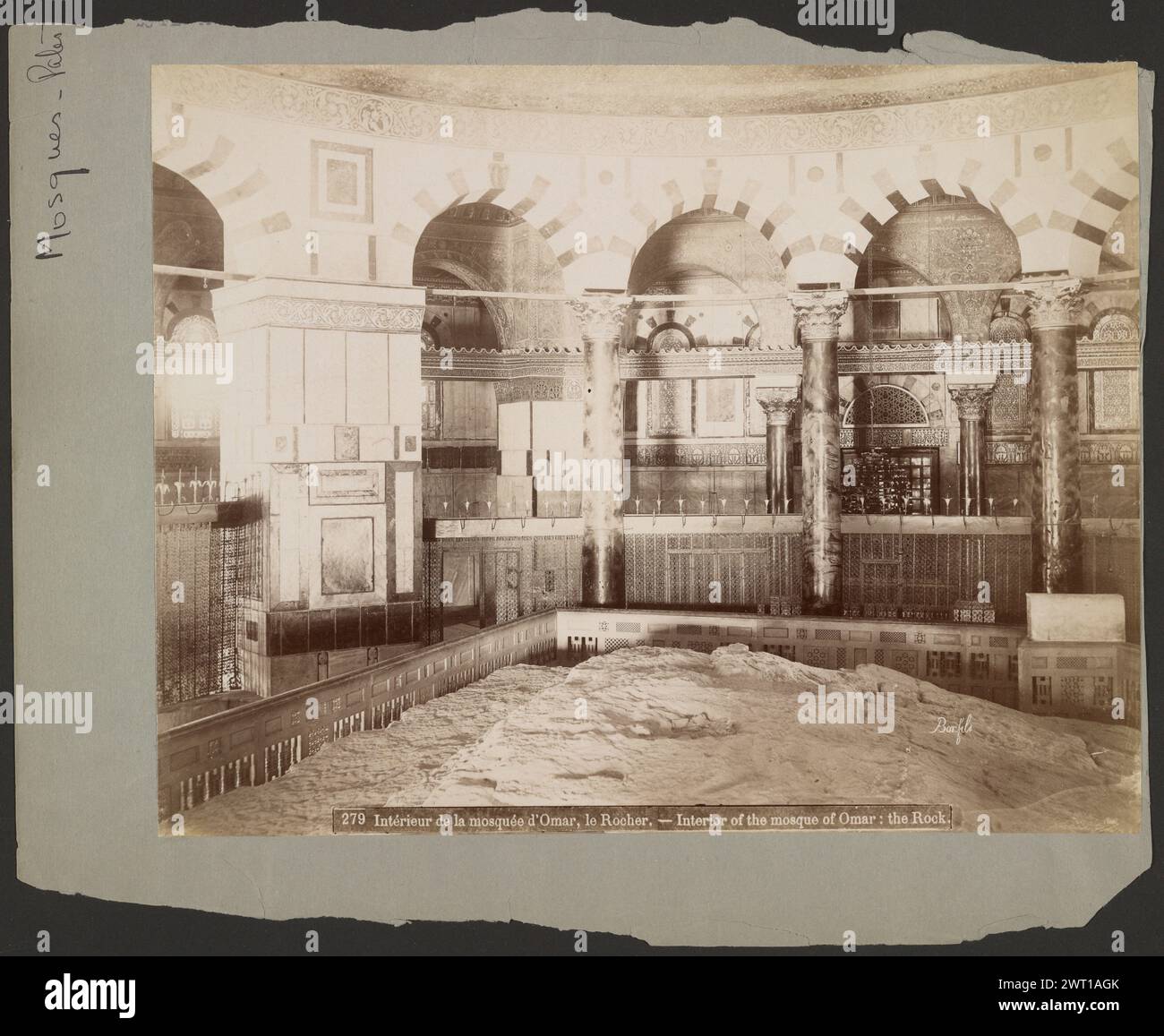 Intérieur de la Mosquée d'Omar. Félix Bonfils, photographer (French ...
