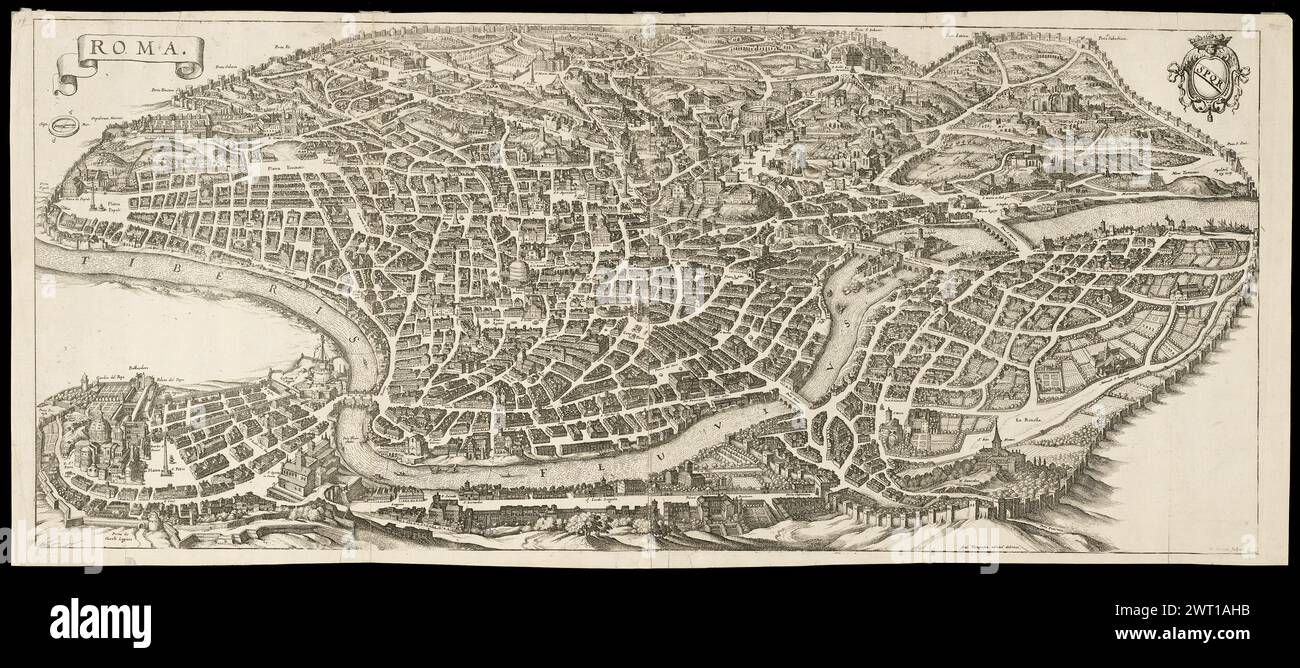 Roma. Merian, Matthaeus, 1593-1650, etcher, publisher. [16--] The map ...