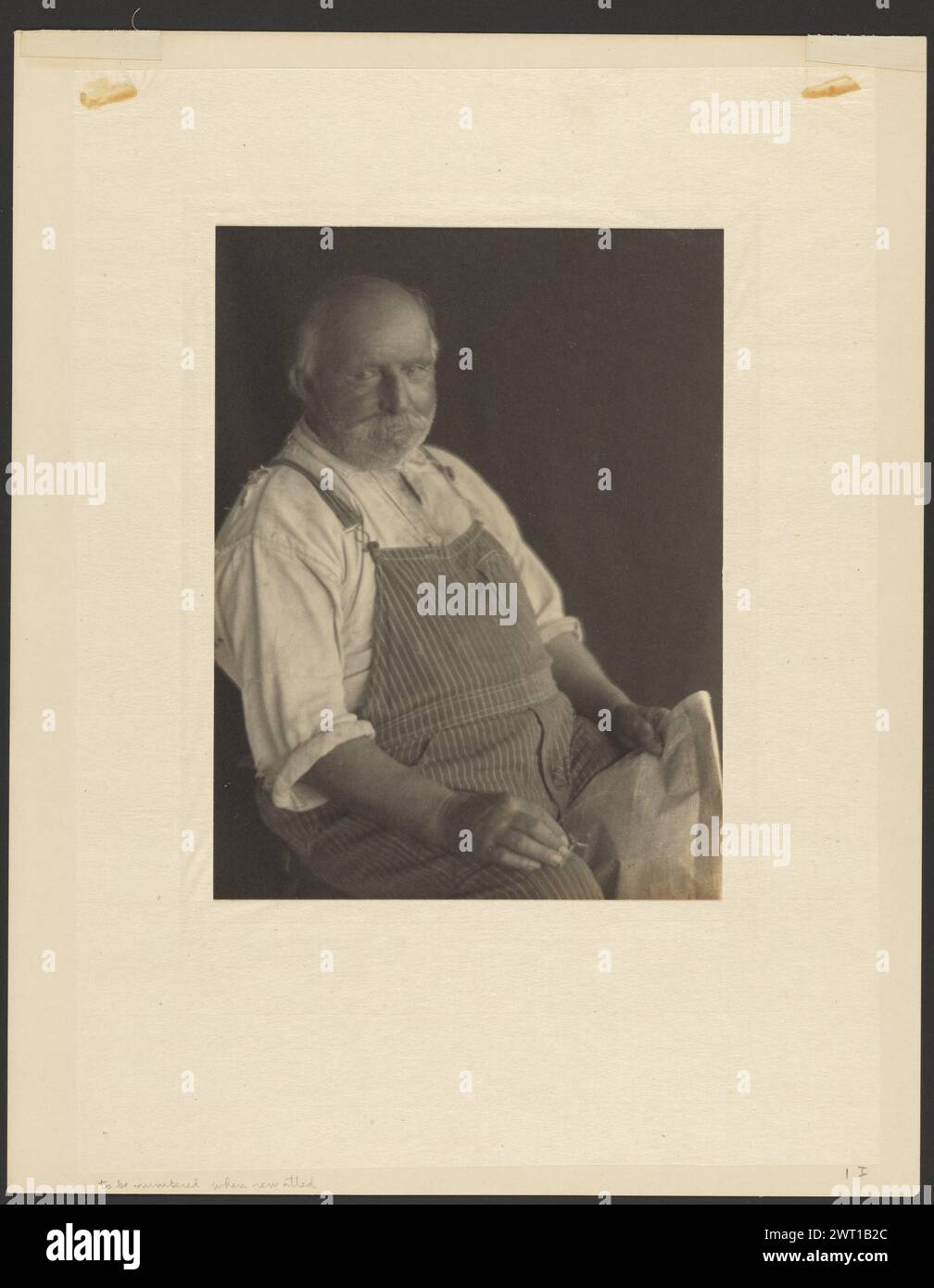 Portly Man in Overalls Holding a Newspaper. Doris Ulmann, photographer ...