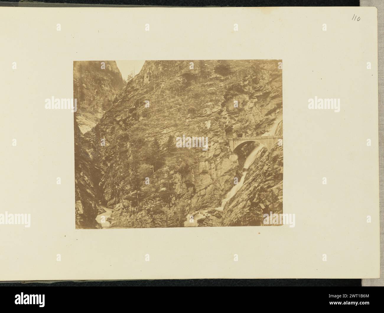 Mountain and waterfall. Sir John Joscelyn Coghill, photographer (Irish ...