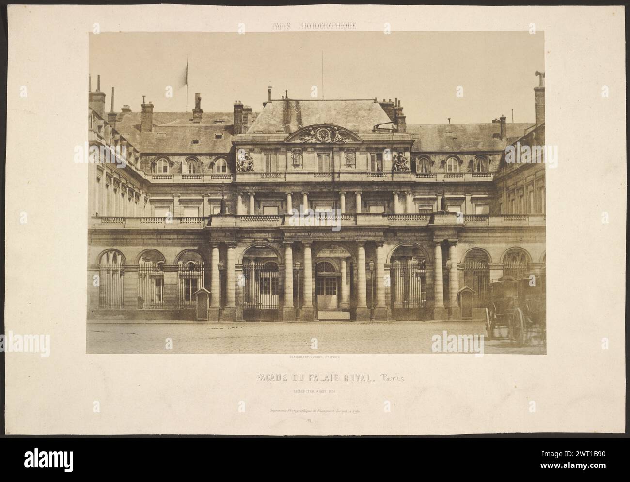 Façade du Palais Royal, Paris. Unknown, photographer Louis Désiré ...