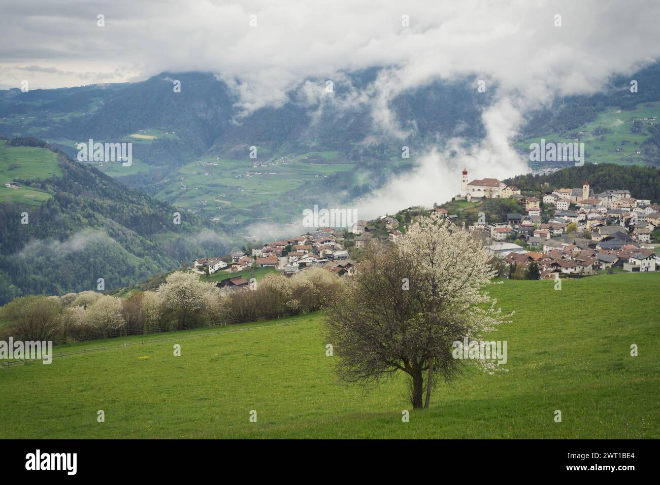 Photo the Laion Landscape, in Italy, with the rain at the valley Stock ...