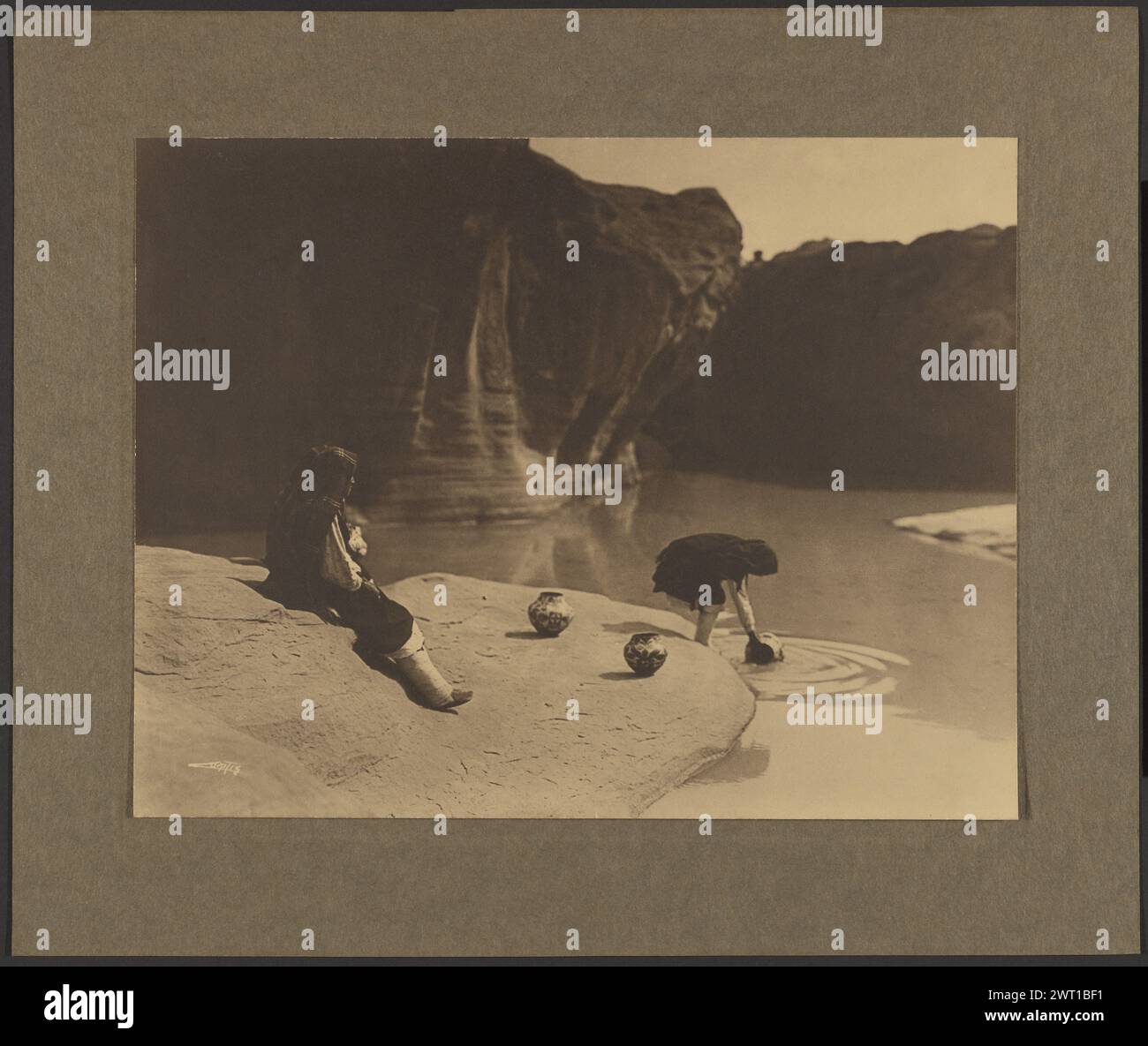 At the Old Well of Acoma. Edward S. Curtis, photographer (American ...