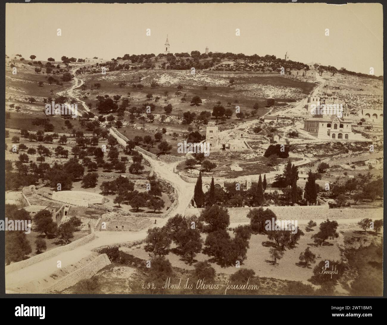 Mont des Oliviers, Jerusalem. Félix Bonfils, photographer (French, 1831 ...