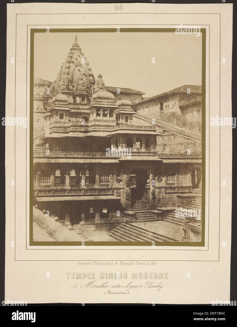 Temple Hindou Moderne à Mondlésir entre Agra & Bombay. (Hindoustan ...