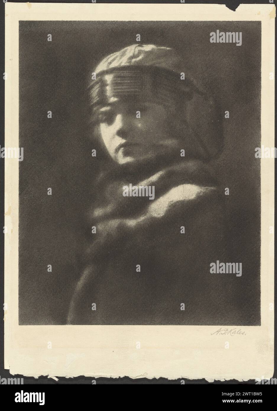 Young Girl in Smock and Decorative Hat. Arthur F. Kales, photographer ...