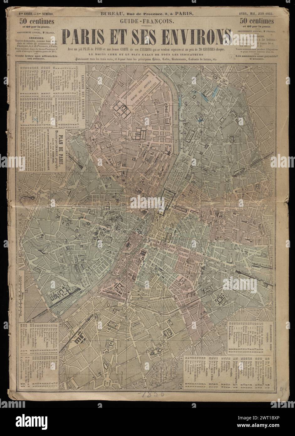 Plan de Paris. Environs de Paris / dessinés par Charle géographe ...