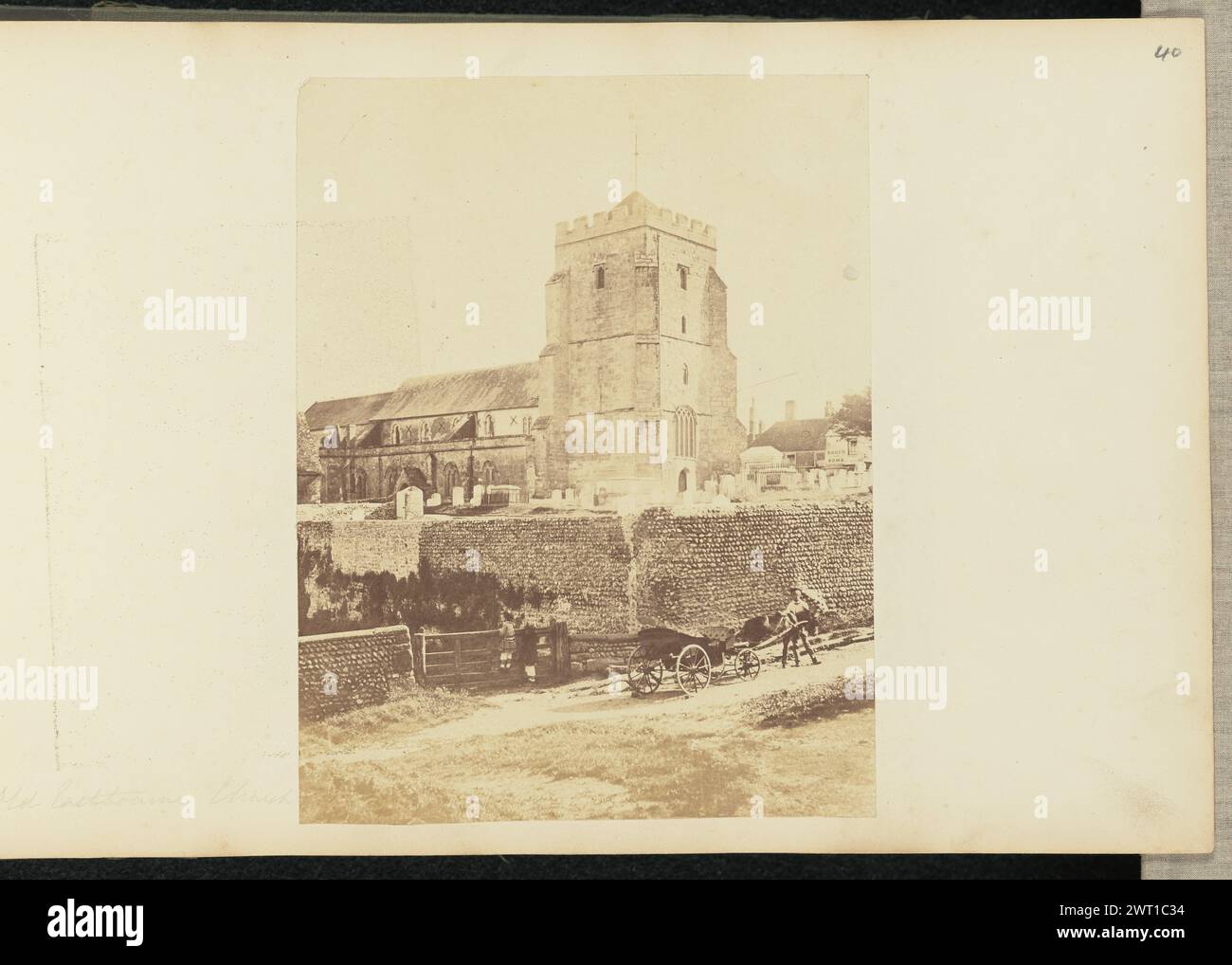 Old Eastbourne Church. Sir John Joscelyn Coghill, photographer (Irish ...