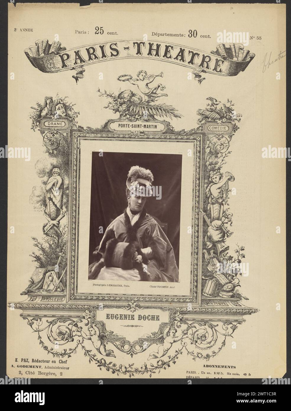 Paris Theatre: Eugenie Doche. J. Émile Tourtin, photographer (French ...