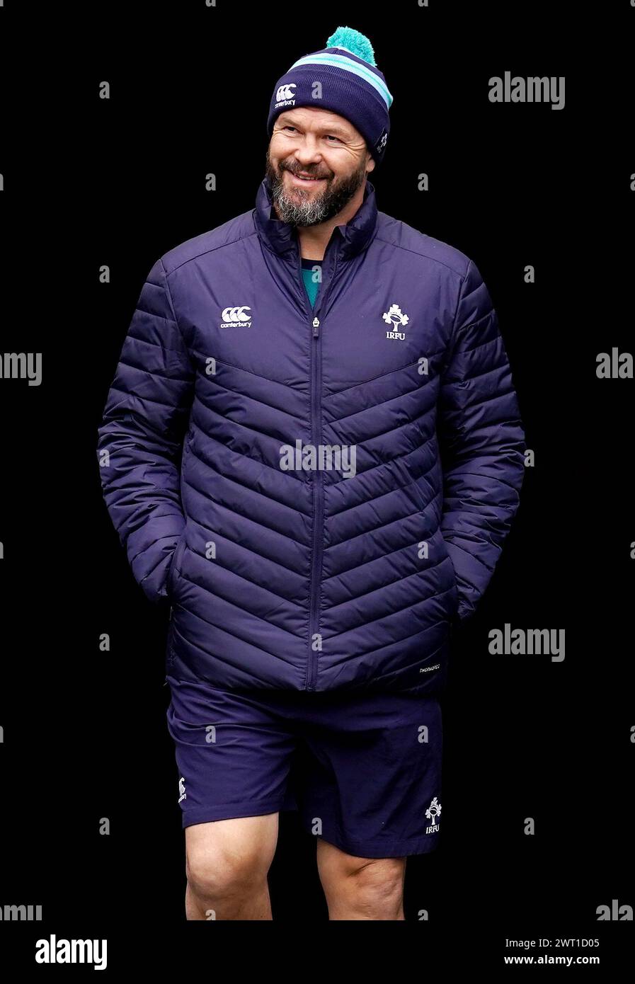Ireland head coach Andy Farrell during the team run at the Aviva ...