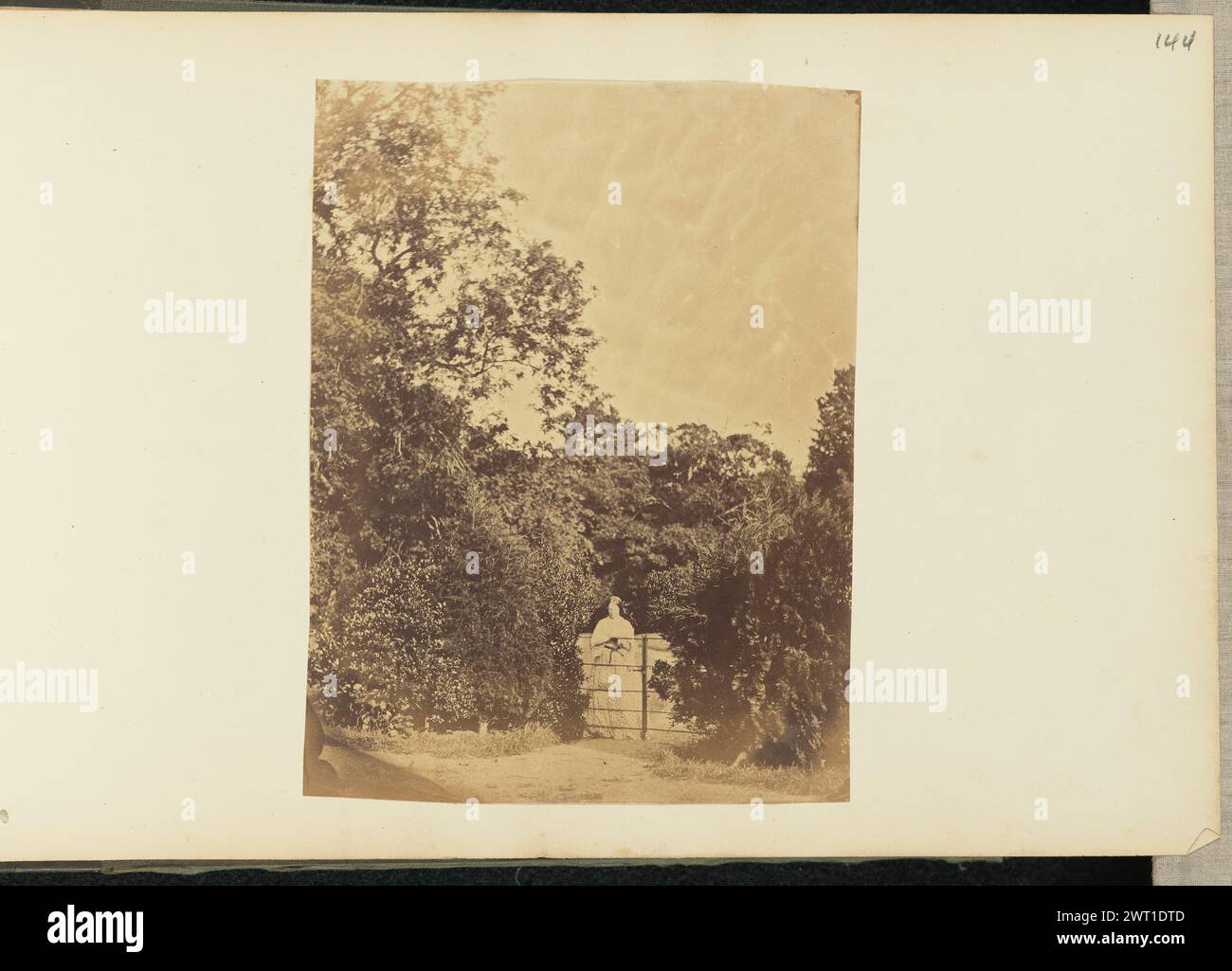 Woman by fence. Sir John Joscelyn Coghill, photographer (Irish, 1826 ...