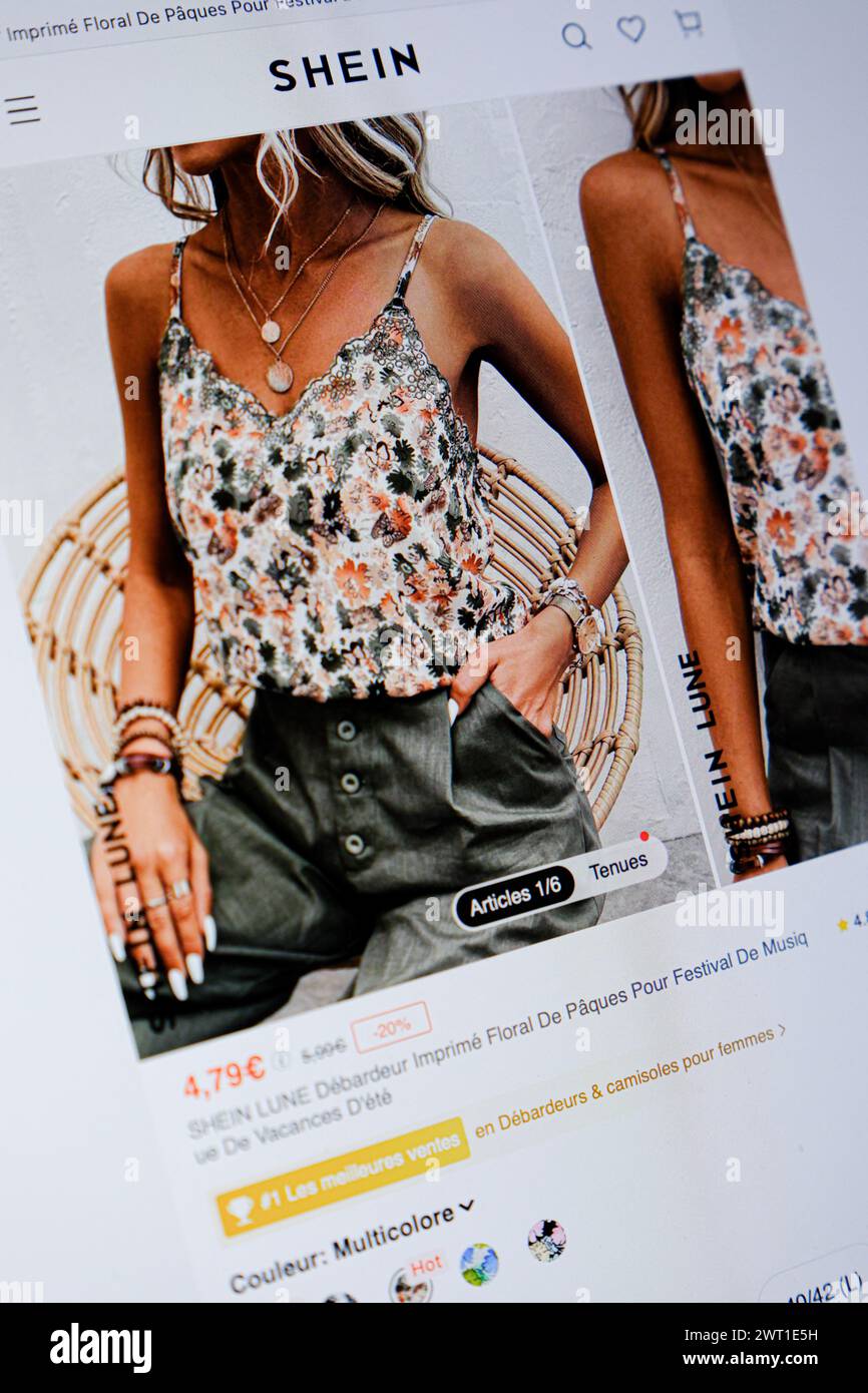 Paris, France. 15th Mar, 2024. Illustration of Fast fashion, this ...