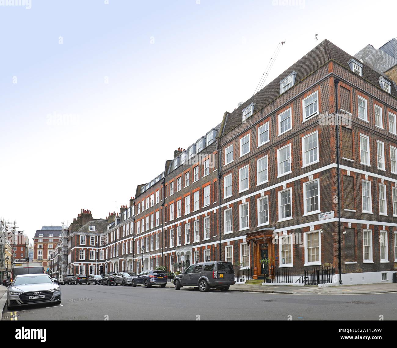Queen Anne's Gate, London SW1. Elegant Georgian houses on the south ...