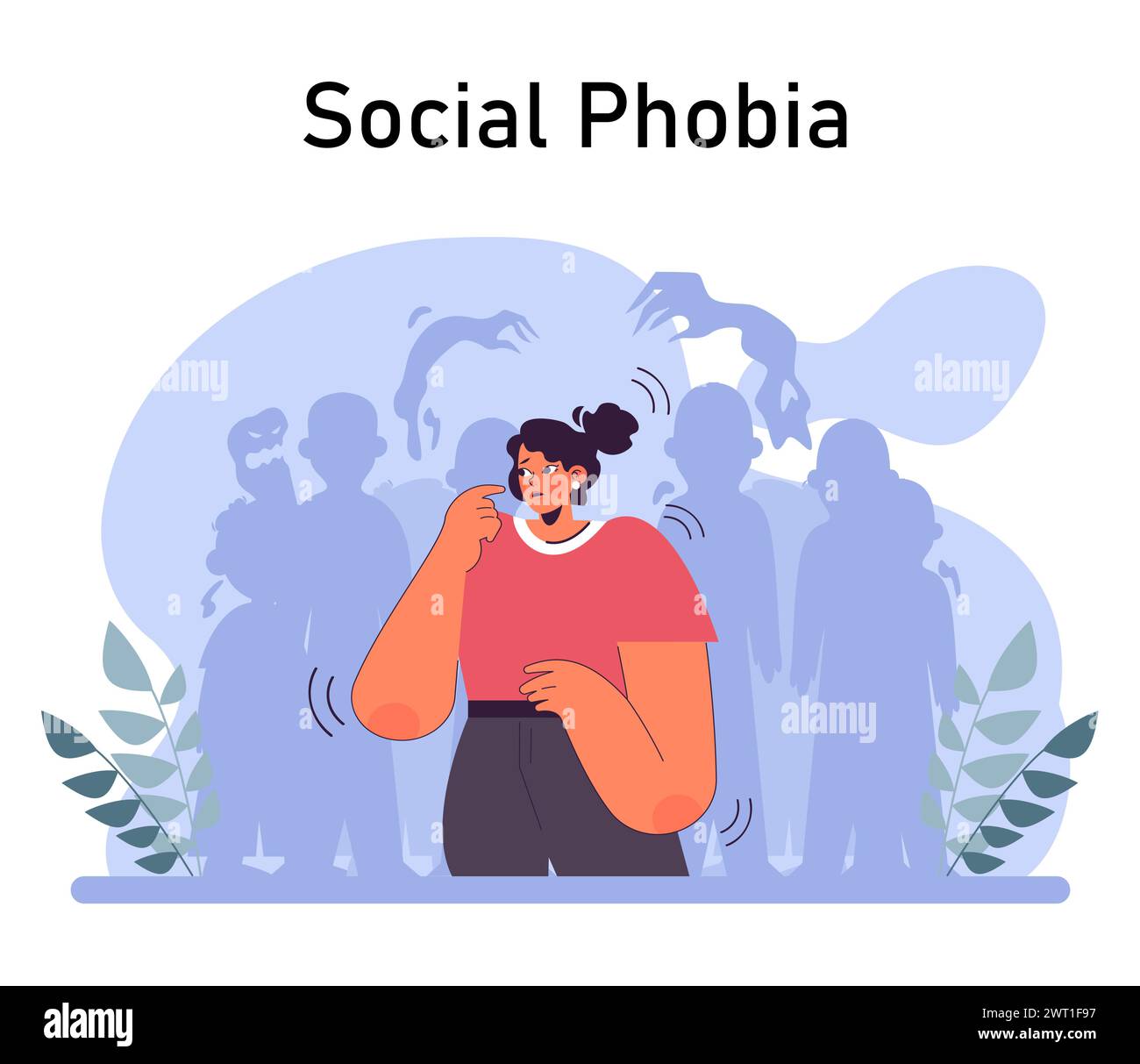 Panic attack. Mental health disorder. Phobia, frustration and constant ...