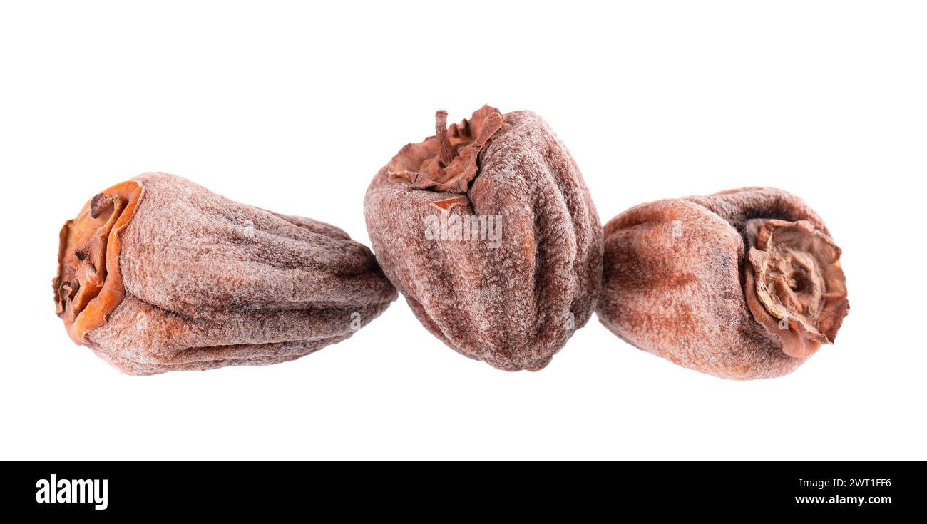 Dried persimmon isolated on white background. Dried fruit snack Stock ...