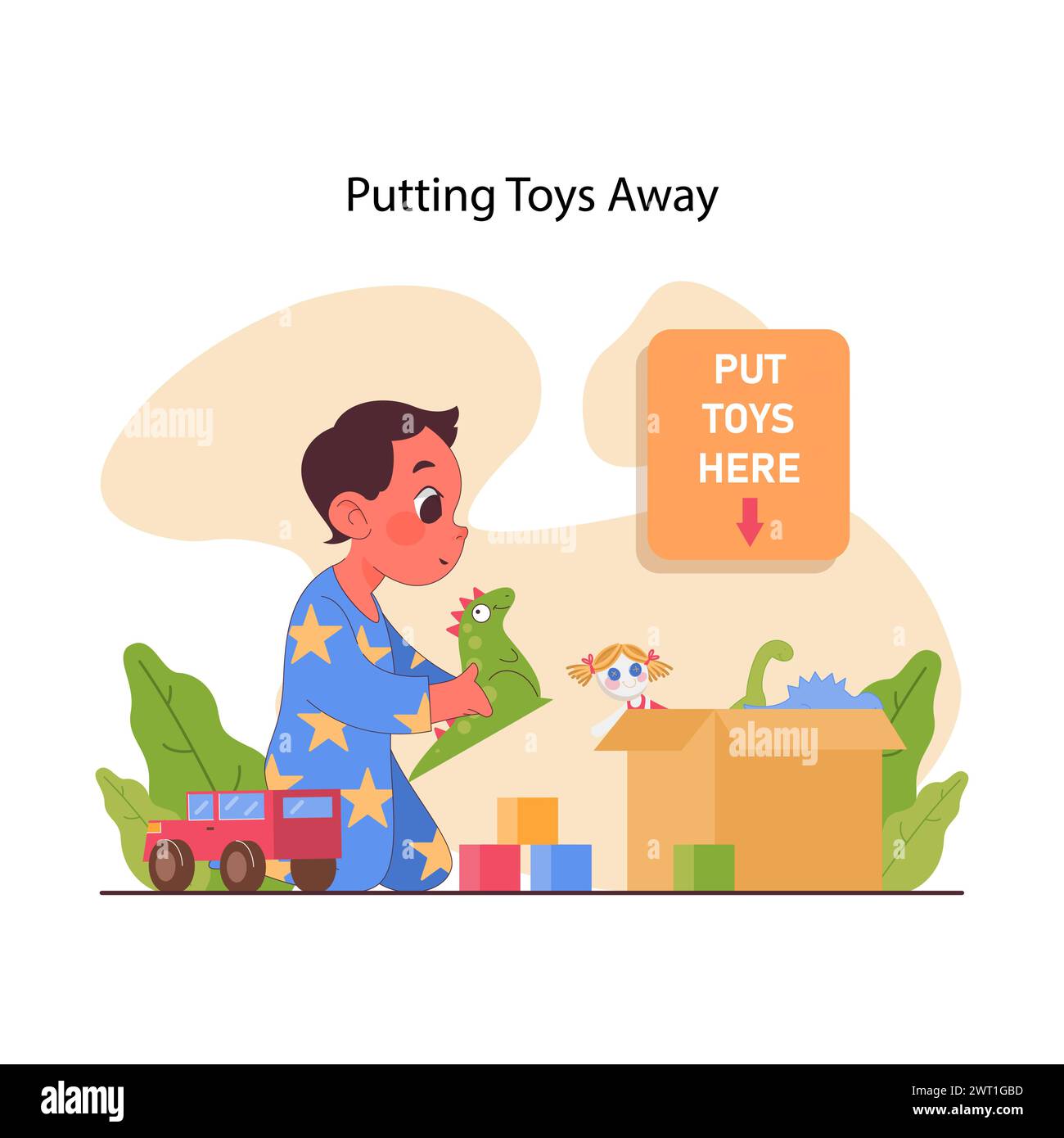 Child doing household chores. Formation of your child's responsibility ...