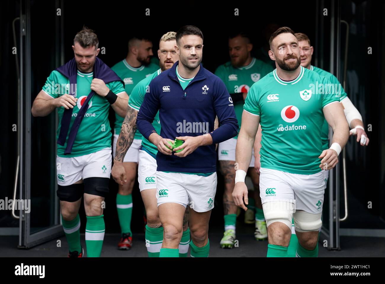 Ireland’s Conor Murray and Ireland’s Jack Conan (right) head out onto ...