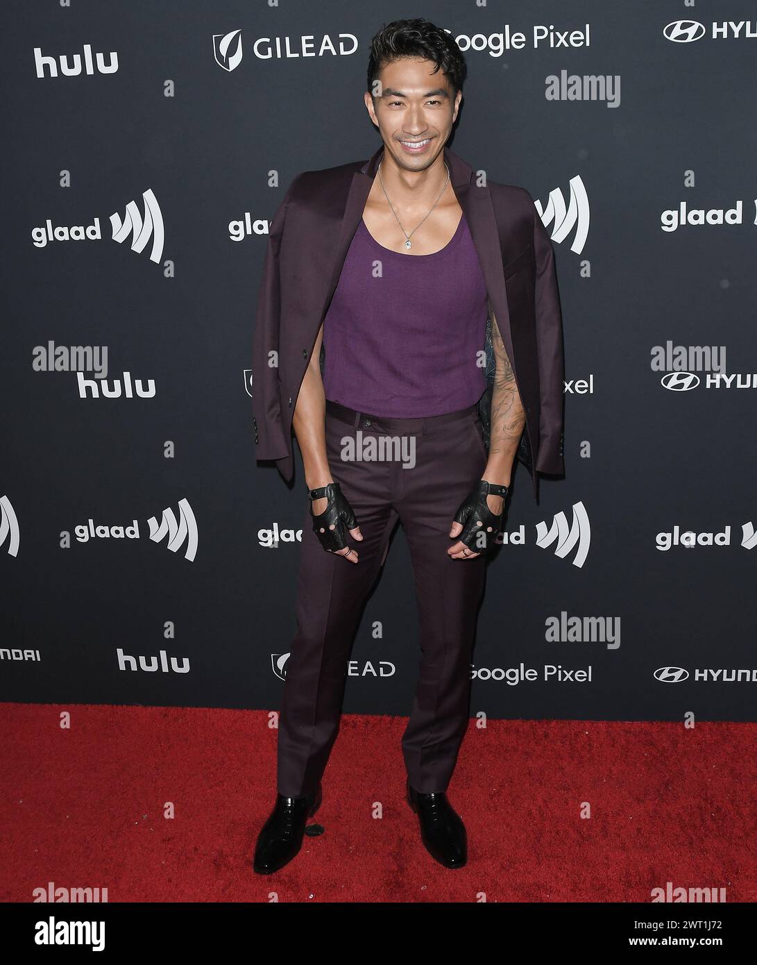 Ronnie Woo arrives at the 35th Annual GLAAD Media Awards held at the ...