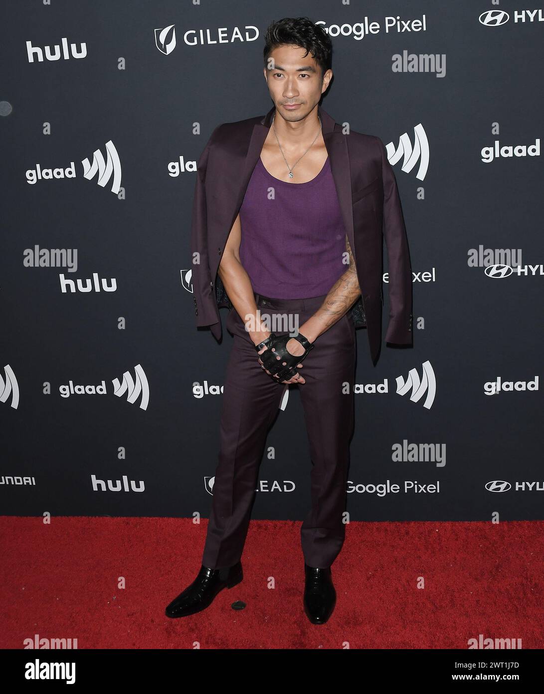 Ronnie Woo arrives at the 35th Annual GLAAD Media Awards held at the ...