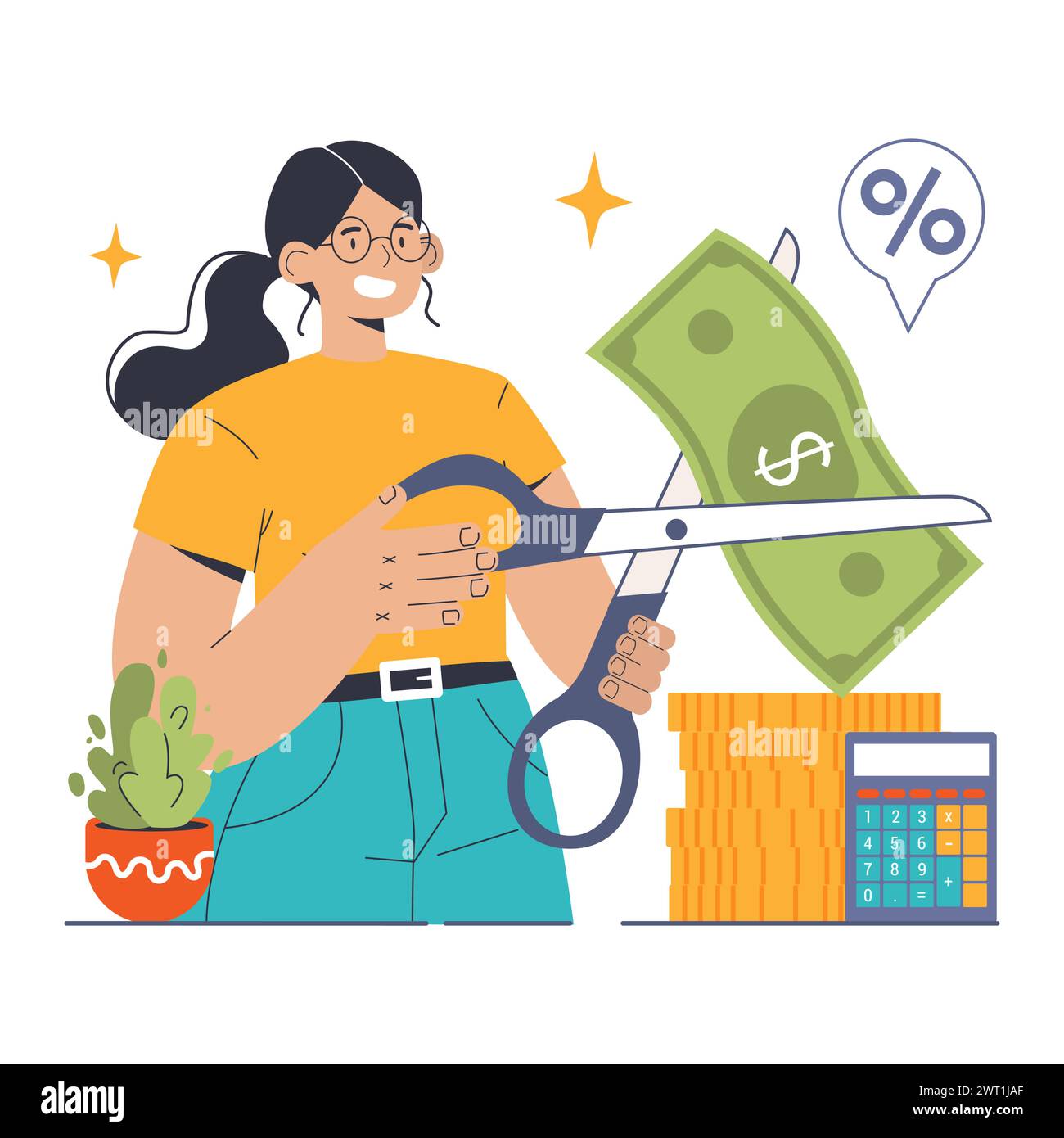 Tax optimization. Financial efficiency, budgeting and economy idea. Taxes planning, declaration ...