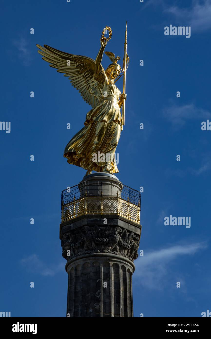 September 2022 - Victory Column, Siegessäule, 67m-high gilded column commemorating victory in ...