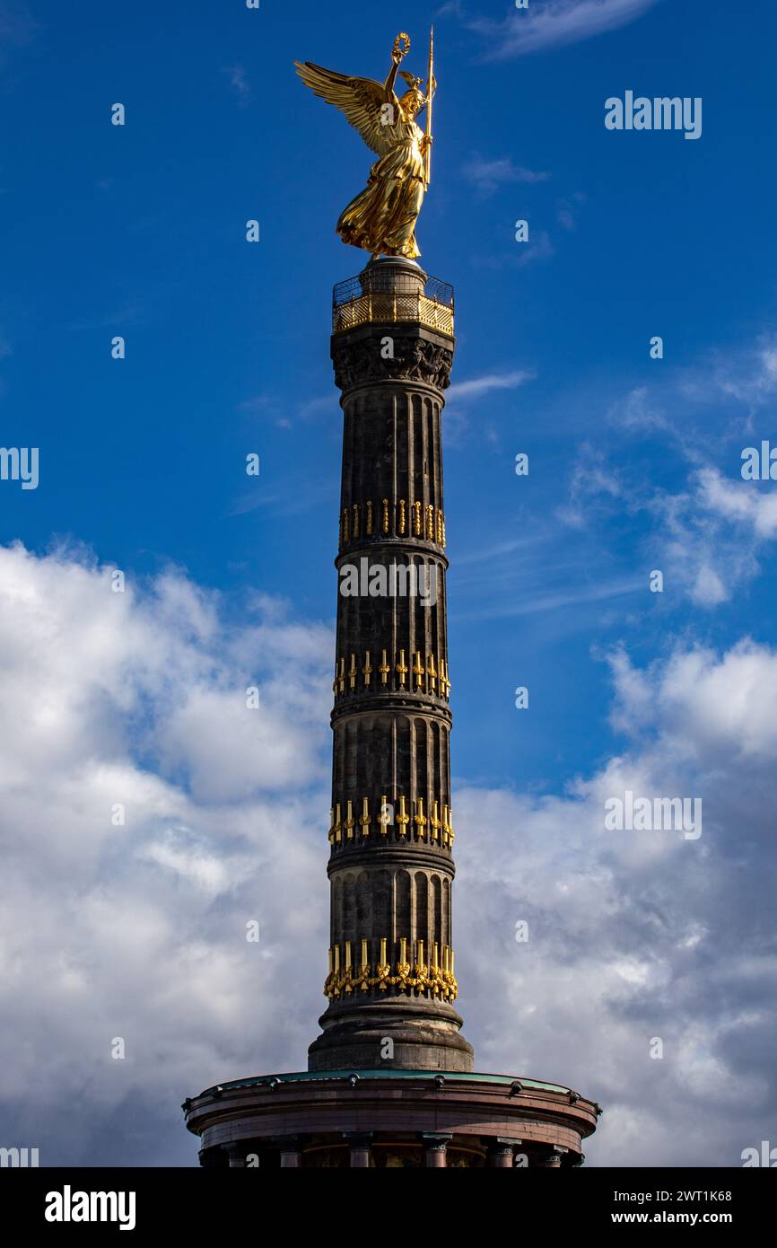 September 2022 - Victory Column, Siegessäule, 67m-high gilded column commemorating victory in ...