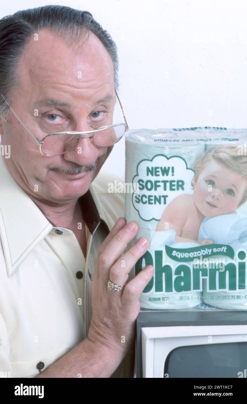 Character actor Dick Wilson, known for playing Mr. Whipple, poses ...