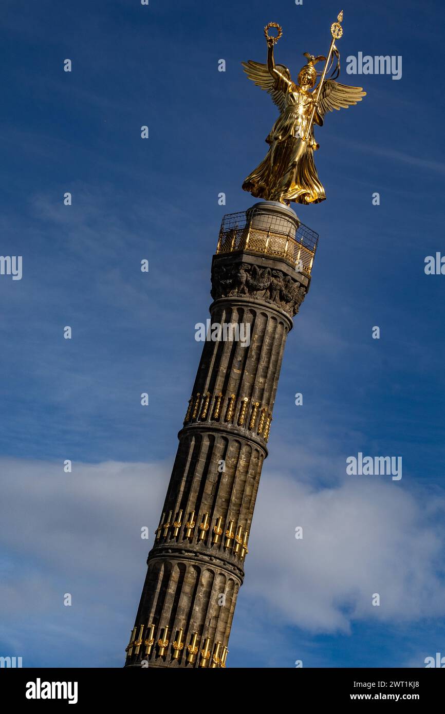 September 2022 - Victory Column, Siegessäule, 67m-high gilded column commemorating victory in ...