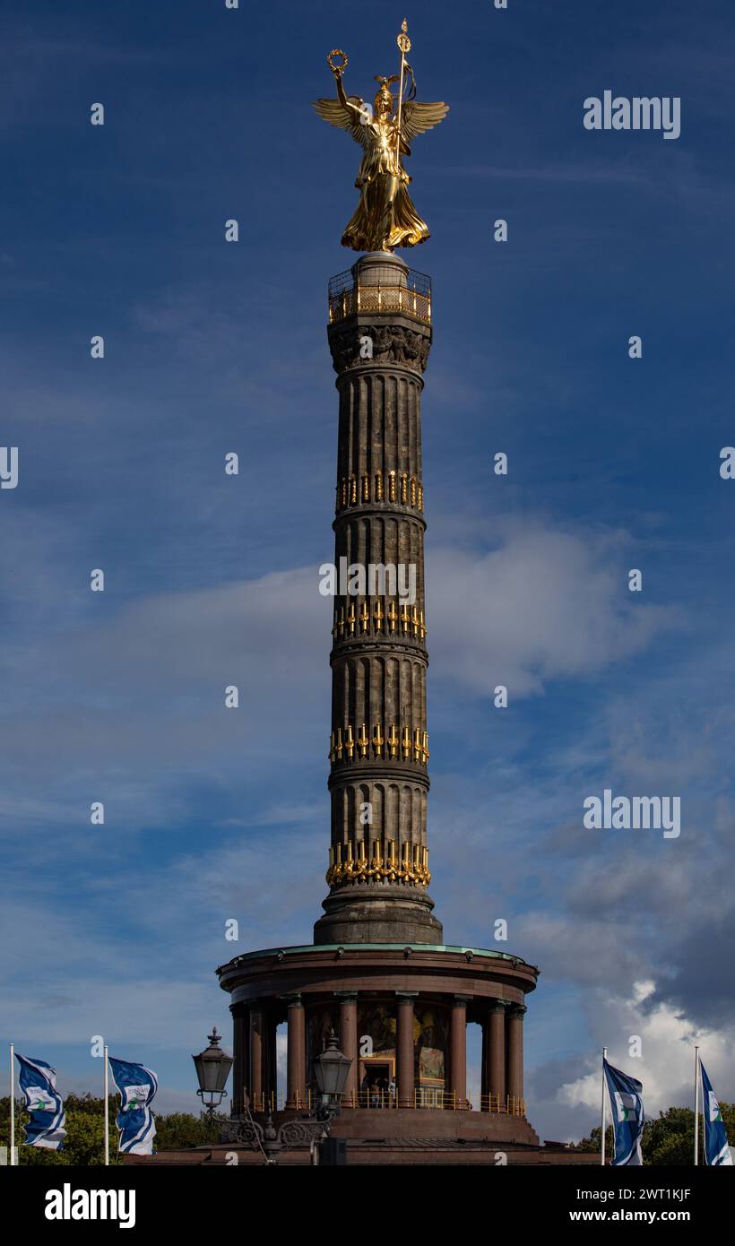 September 2022 - Victory Column, Siegessäule, 67m-high gilded column commemorating victory in ...