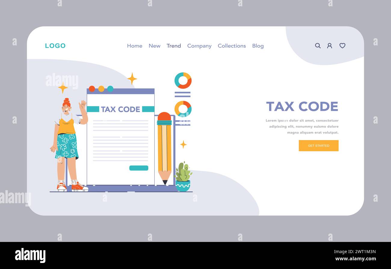 Tax optimization web banner or landing page. Financial efficiency ...