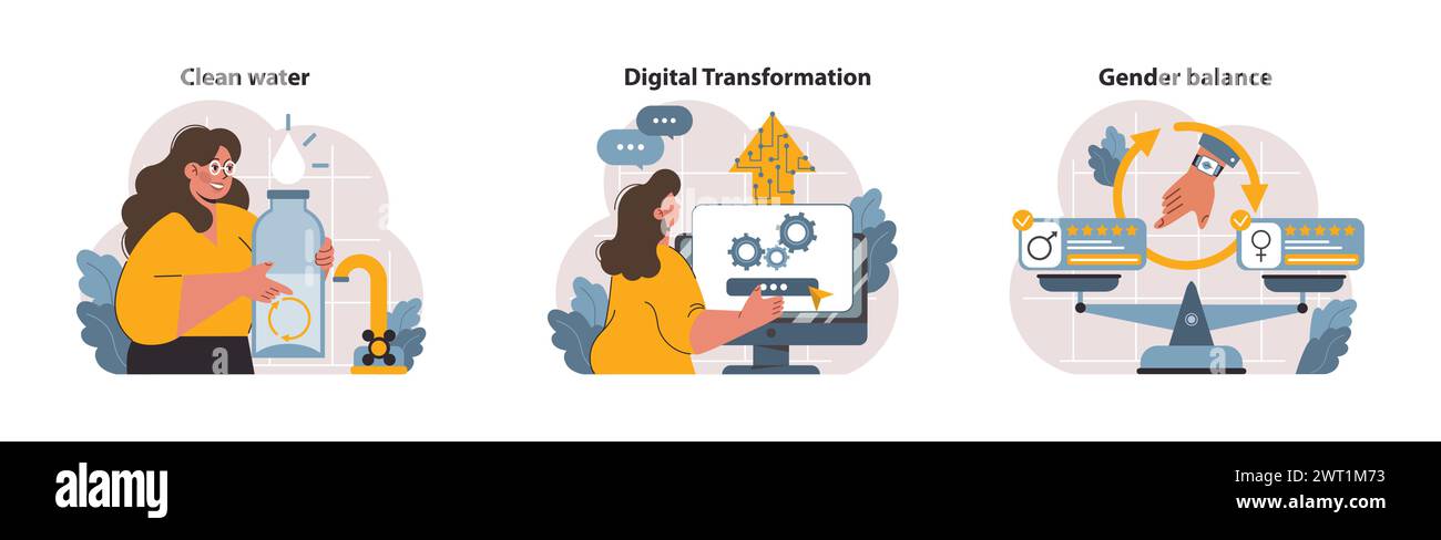 SDG or sustainable development goals set. Global target for better ...